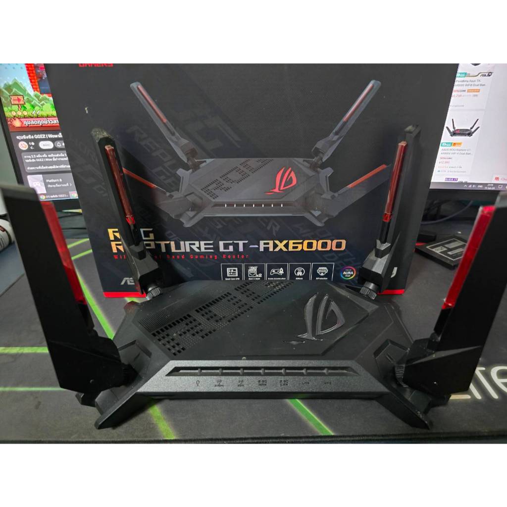 มือสอง ASUS ROG Rapture GT-AX6000 Dual-Band WiFi 6 Extendable Gaming ...