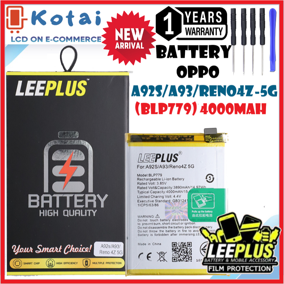Battery สำหรับ OPPO A92s,battery oppo A93,batt reno4,แบตเตอรี่ oppo A92S/A93 BLP779 | Shopee ...