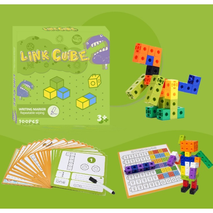 Linking Cubes / Math Link Thinking Cube / Building Blocks ตัวต่อ ...
