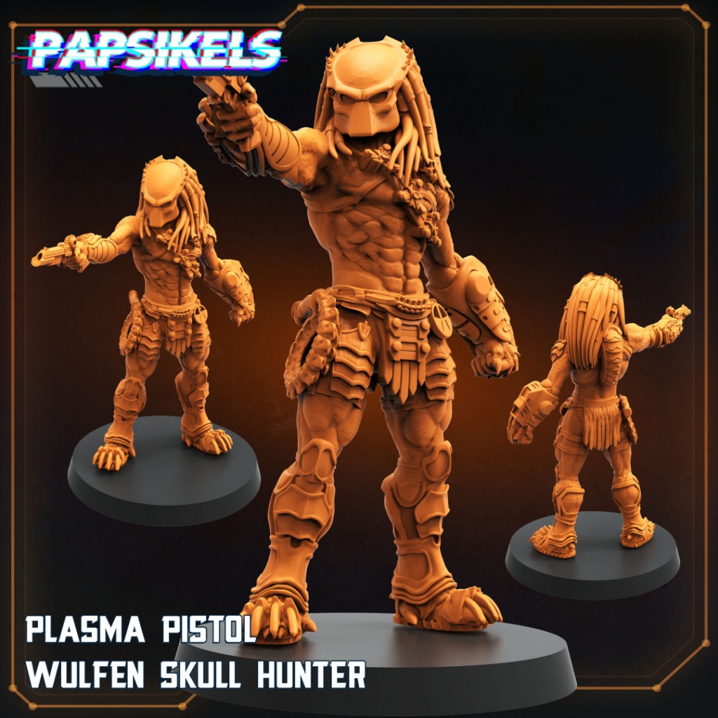 Plasma Pistol Wulfen Skull Hunter - Skull Hunters - Humanoid Yautja ...