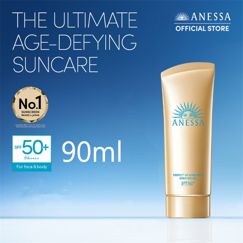 Anessa Perfect Uv Sunscreen Skincare Gel Na Spf50+Pa+++ 90ml กันแดดเนื้อเจล สำหรับผิวหน้า และผิว ...