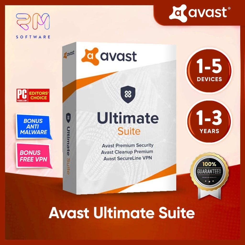 Avast Premium Security Ultimate Suite Antivirus | 1 to 3 Year ORIGINAL ...