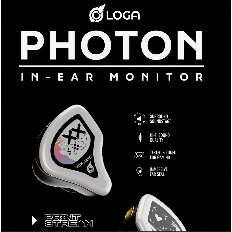 หูฟัง Loga Photon IEM In-Ear หูฟังเกมมิ่ง Hi-Res ความถี่ 10Hz - 40kHz ...