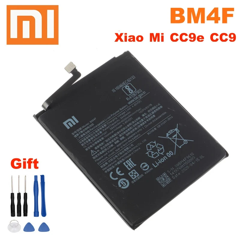 แบตเตอรี่ แท้ Xiao Mi สำหรับ BM4F Xiaomi Xiaomi CC9 CC9e CC9 E Mi A3 bm4f ความจุแบตเตอรี่ ...