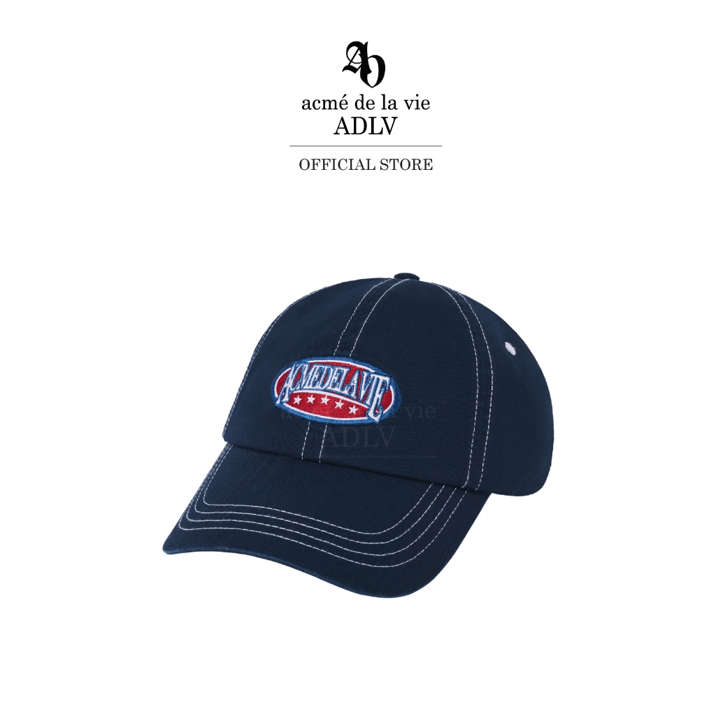 ADLV [acme de la vie] หมวก รุ่น Vintage Ae Logo Stitch Ball Cap Navy (50102SVTCAU_F3NAXX ...