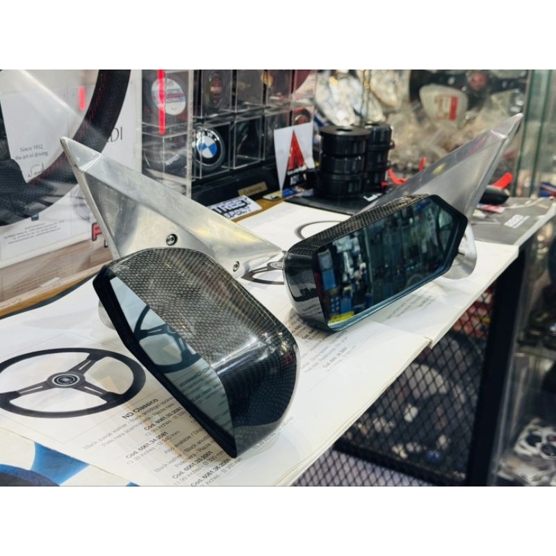 กระจกมองข้าง Craft Square japan แท้ มือสอง แป้นตรงรุ่น 350Z rear mirror ...