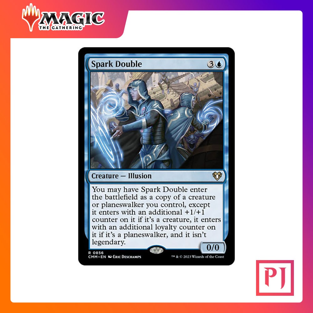 [MTG] Spark Double [CMM] [BLUE] [RARE] [NORMAL] [ENG] (การ์ดเมจิค ...