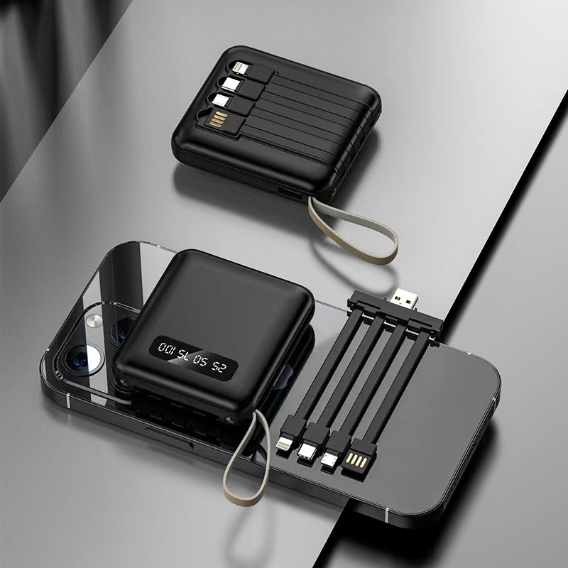 แบตสำรอง Power Bank 20000mAh รุ่นE35 แถมซองกันน้ำ มีสายในตัว4ห้ว พัก ...