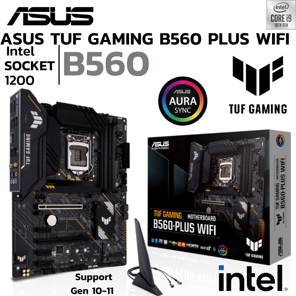 MAINBOARD (เมนบอร์ด) 1200 ASUS TUF GAMING B560-PLUS WIFI DDR4 Support ...