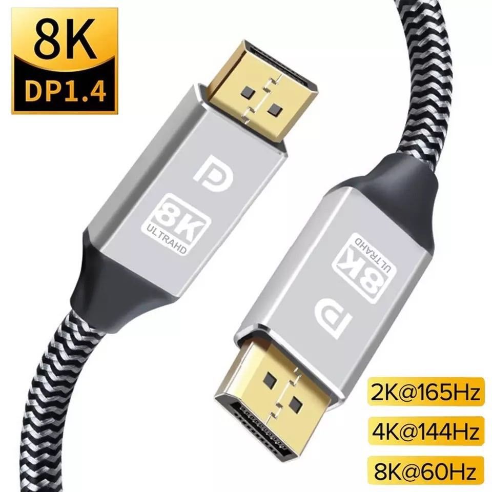 สาย Display Port 1.4 8K60Hz 4K144Hz 2K165Hz ต่อจอ สายต่อ Monitor สายต่อ ...