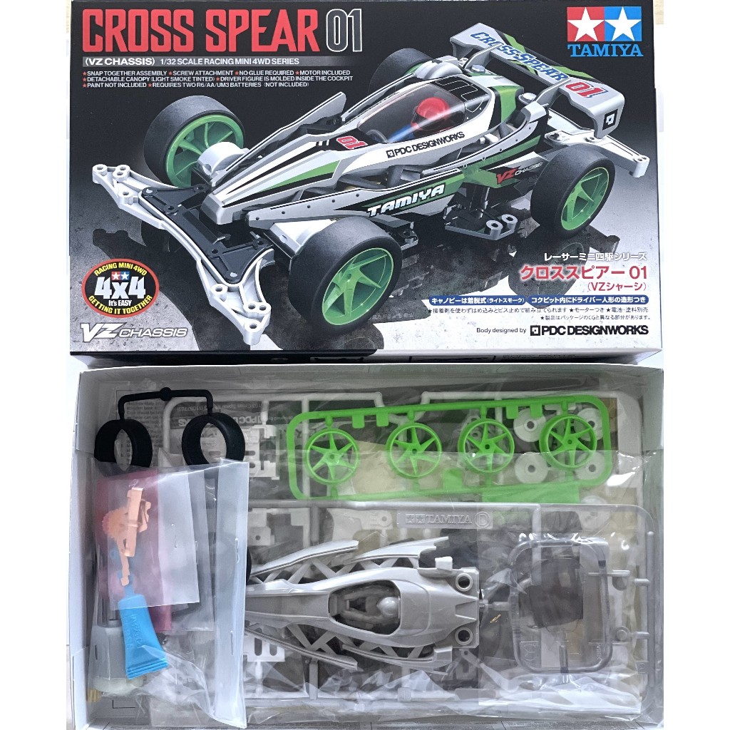 TAMIYA 18103 CROSS SPEAR 01 PDC DESIGNWORKS [VZ CHASSIS] 1-32 SCALE ...