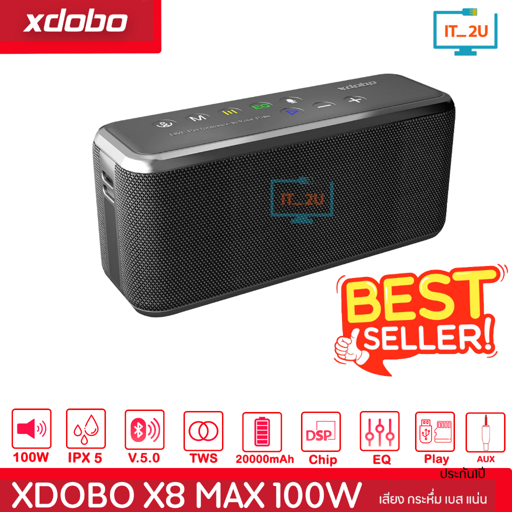 Xdobo X8 MAX Bluetooth Speaker 100W TWS 360° | Shopee Thailand