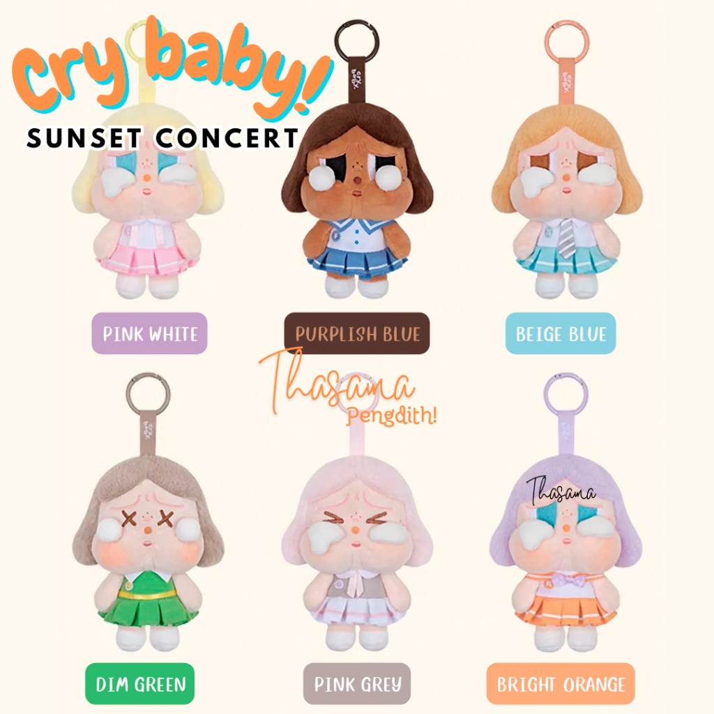 🧡พร้อมส่ง💛( เช็คการ์ด )🌈 Crybaby Sunset Concert Series Plush Pendant ...