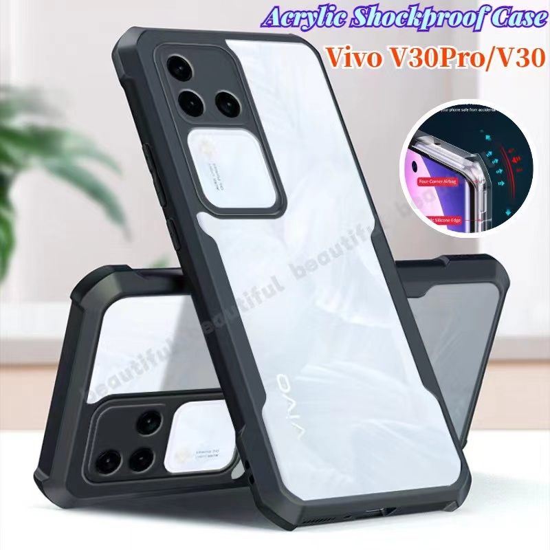 ตรงรุ่น V30 Proเคสใสกันกระแทก ใช้สำหรับ Vivo V30 V30pro เคสขอบสีหลังใส วีโว่ วี30 วีโว่ วี30pro ...