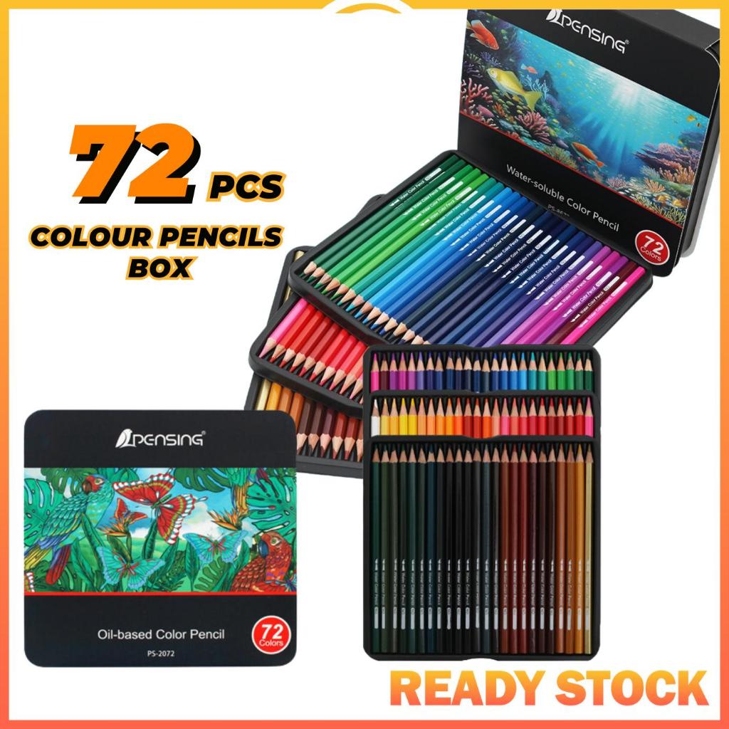 ดินสอสีไม้ สีไม้ ดินสอสีไม้ 2 หัว Premium Grade 72 สี ดินสอสี ของขวัญ ...