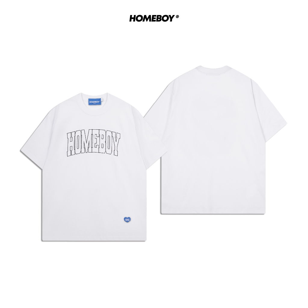 HOMEBOY เสื้อยืด UNISEX ลาย HB.OUTLINE - WHITE | Shopee Thailand