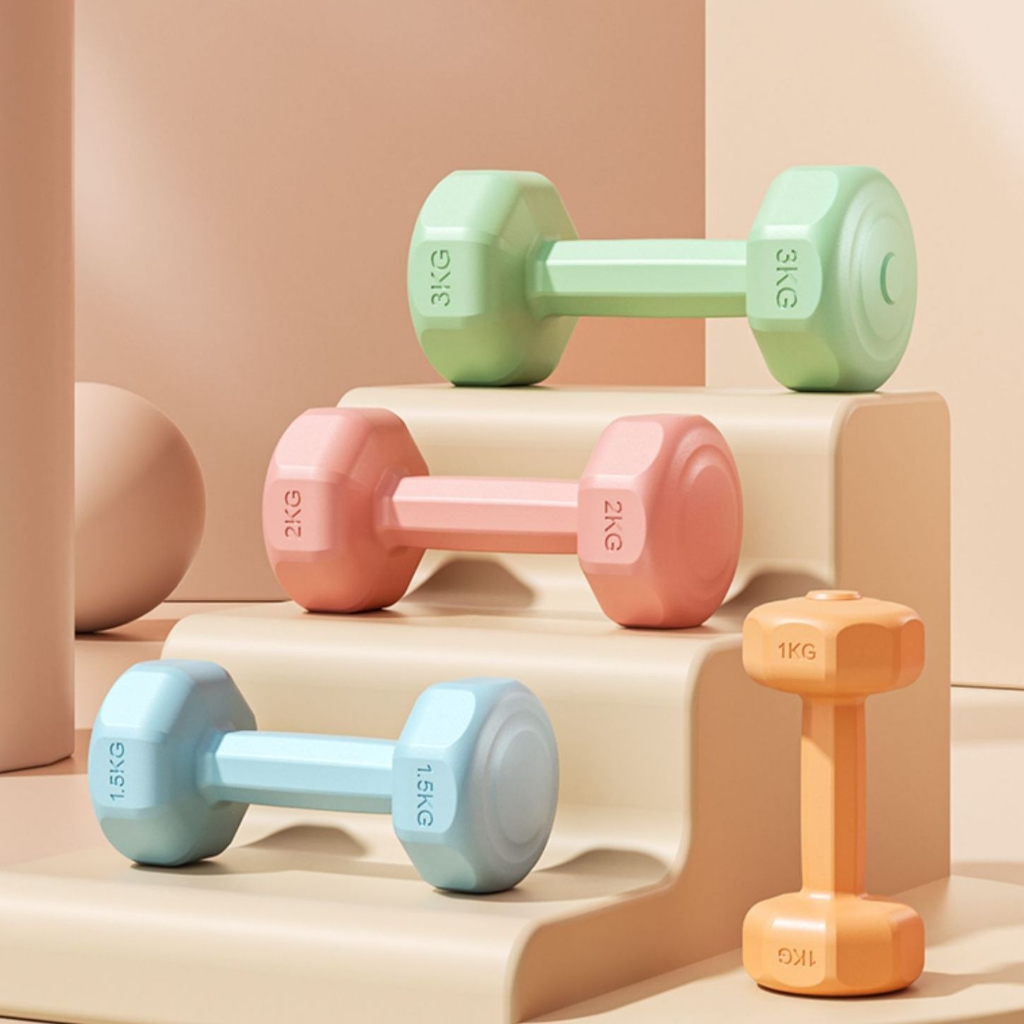【ขายเป็นคู่】ดัมเบล 1kg*2/2kg*2/3kg*2 ออกกำลังกาย ฟิตเนส ดัมเบลสำหรับผู้หญิง dumbell 2 kg-6 kg ...