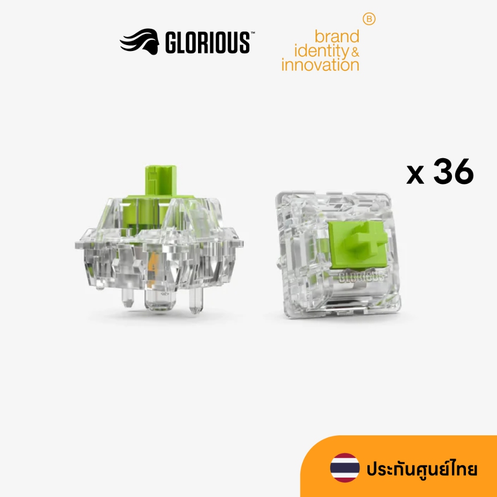 Glorious Raptor Clicky Keyboard Switches (Lubed) 1 กล่องมี 36 ชิ้น ...