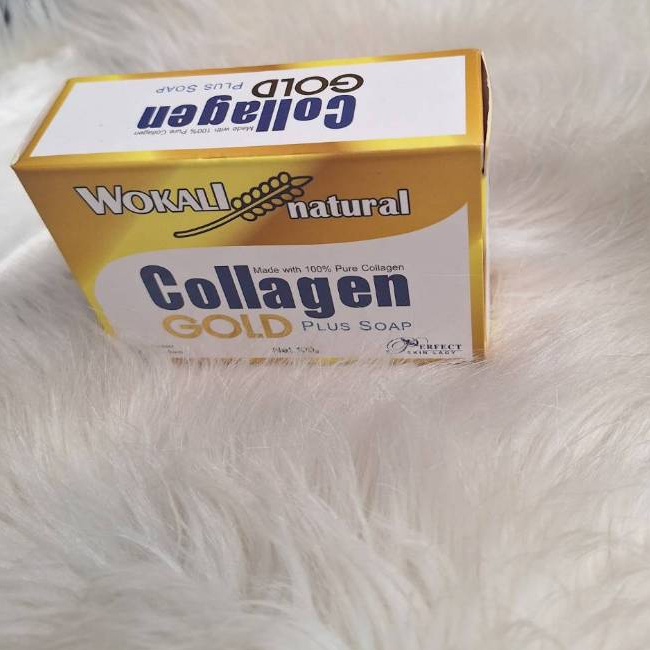 wokali natural collagen gold plus soap 100g.สบู่ คอลลาเจน โกลด์ ...