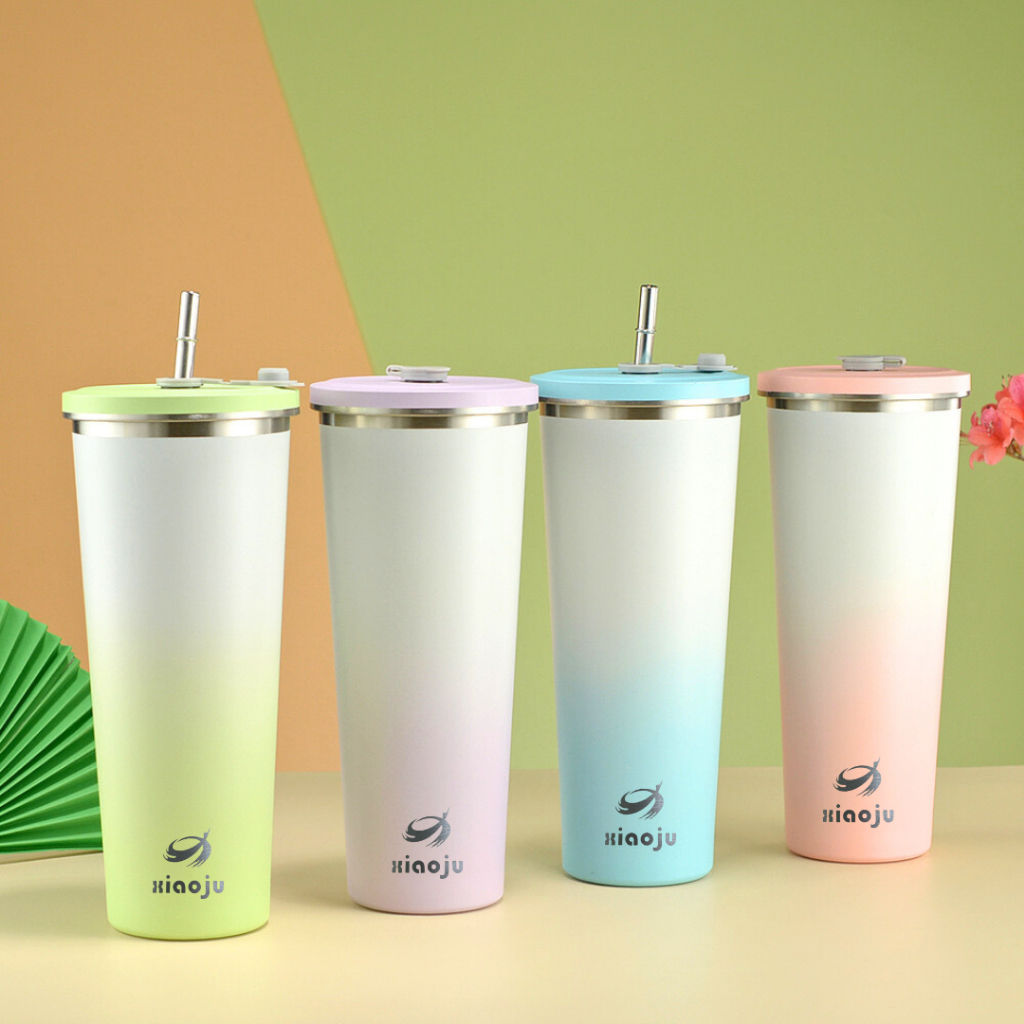 Xiaoju แก้วเก็บความเย็น แก้วกาแฟ สแตนเลส 304 เก็บร้อนเก็บเย็นได้ มี 4 สี 2 ขนาด 520ml , 750ml ...