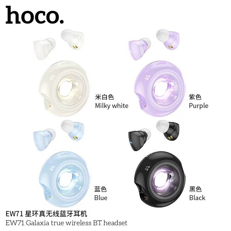 Hoco EW71 หูฟังบลูทูธไร้สายขนาดเล็ก แบตคุยได้ยาวนานถึง6ชม มีพร้อมสาย ...