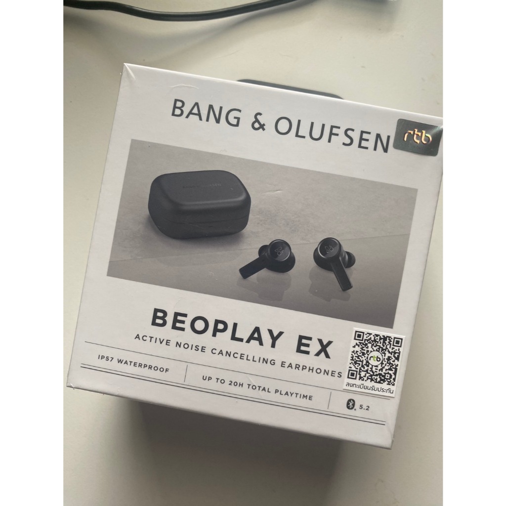 [พร้อมส่ง มือสองสภาพมือหนึ่ง] B&O หูฟังไร้สาย Beoplay EX สี Black Anthracite แท้ศูนย์ RTB สภาพ ...