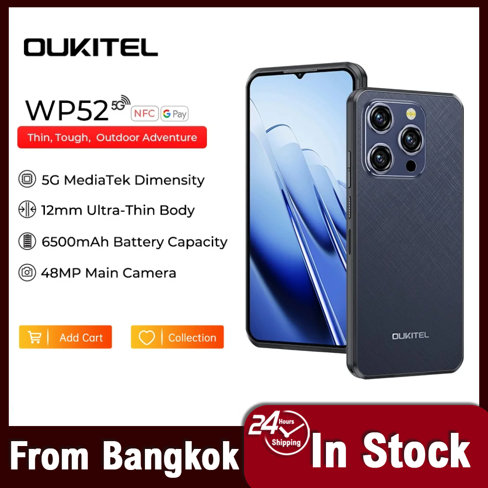 Oukitel wp52 5Gสมาร์ทโฟนที่ทนทาน6500MAh 16GB + 256GBโทรศัพท์มือถือ ...