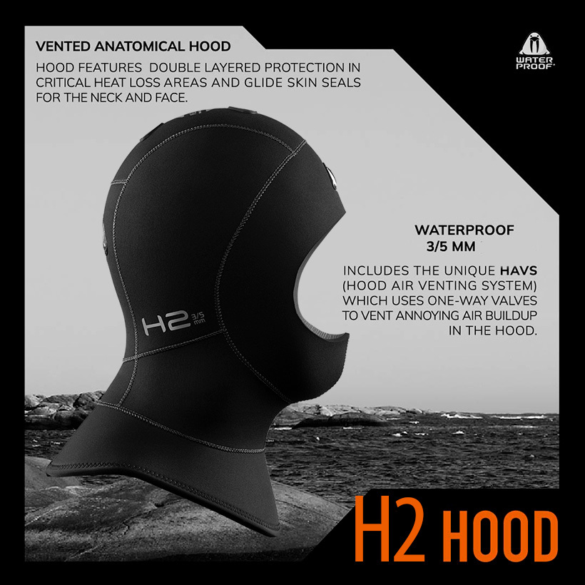 Waterproof Venting Hood H2 3/5mm (ฮู้ดที่ดีที่สุด มีวาวล์ระบายอากาศ มี ...