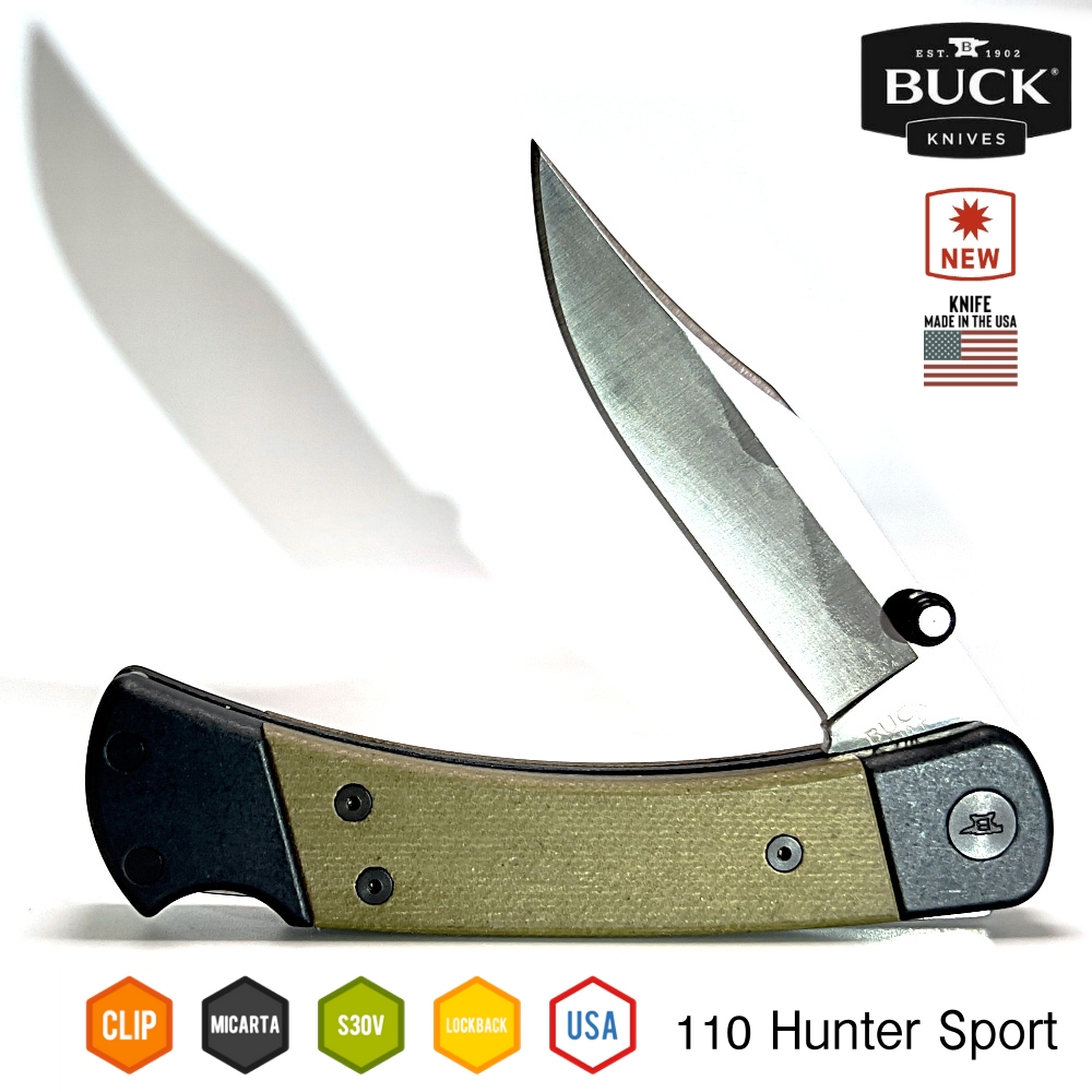 มีด BUCK 110 Hunter Sport,Pro Folding Knife (0110GRS5) | Shopee Thailand