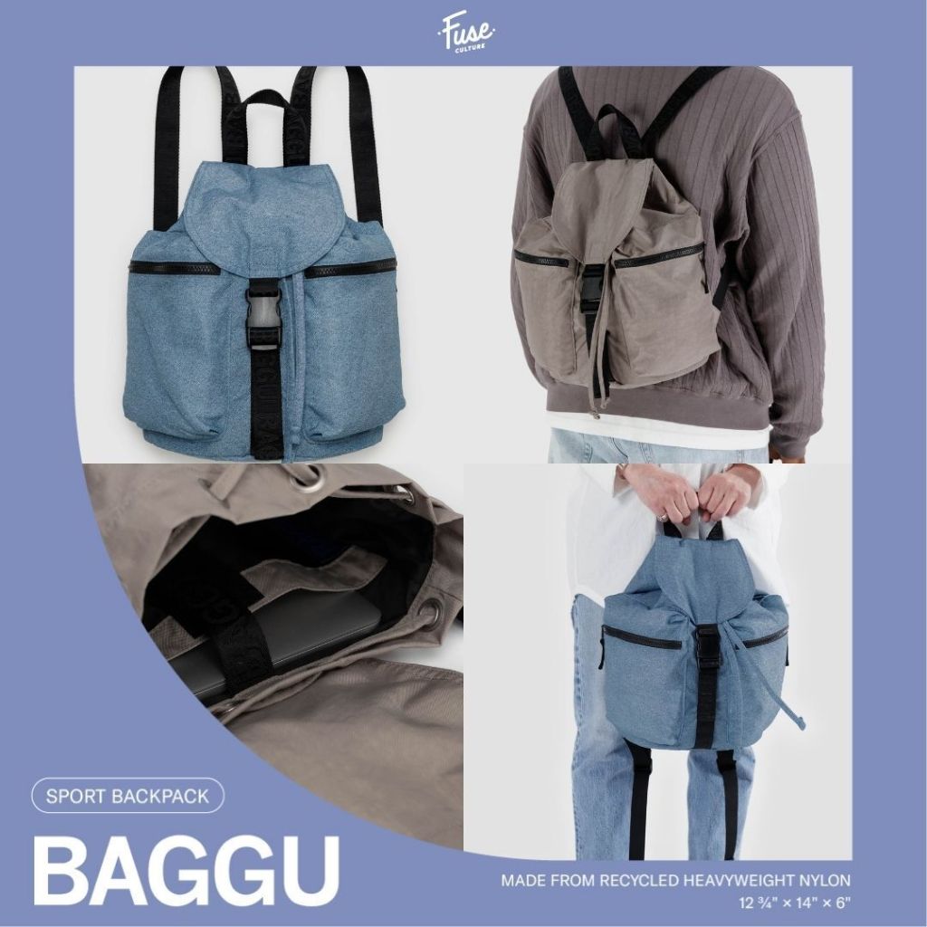 พร้อมส่ง Sport Backpack แบรนด์ BAGGU นำเข้าจากประเทศอเมริกา กระป๋าเป้ ...