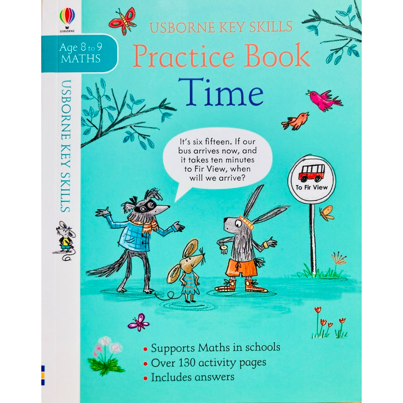 Age 8 - 9 Usborne Math Practice Book Time หนังสือกิจกรรม เลข สำหรับเด็ก ...