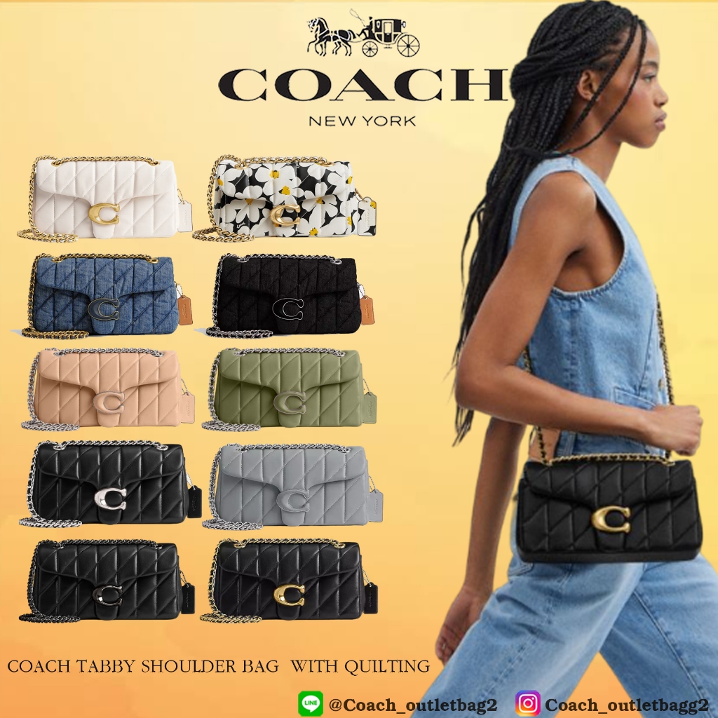 💯COACH TABBY SHOULDER BAG WITH QUILTING ((CP150)) | Shopee Thailand