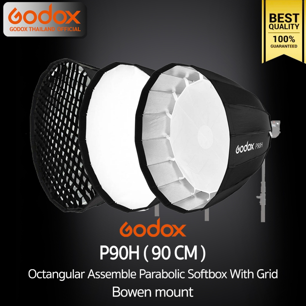 Godox Softbox P90H ( 90cm. ) Octa Assemble Parabolic Softbox With Grid ...