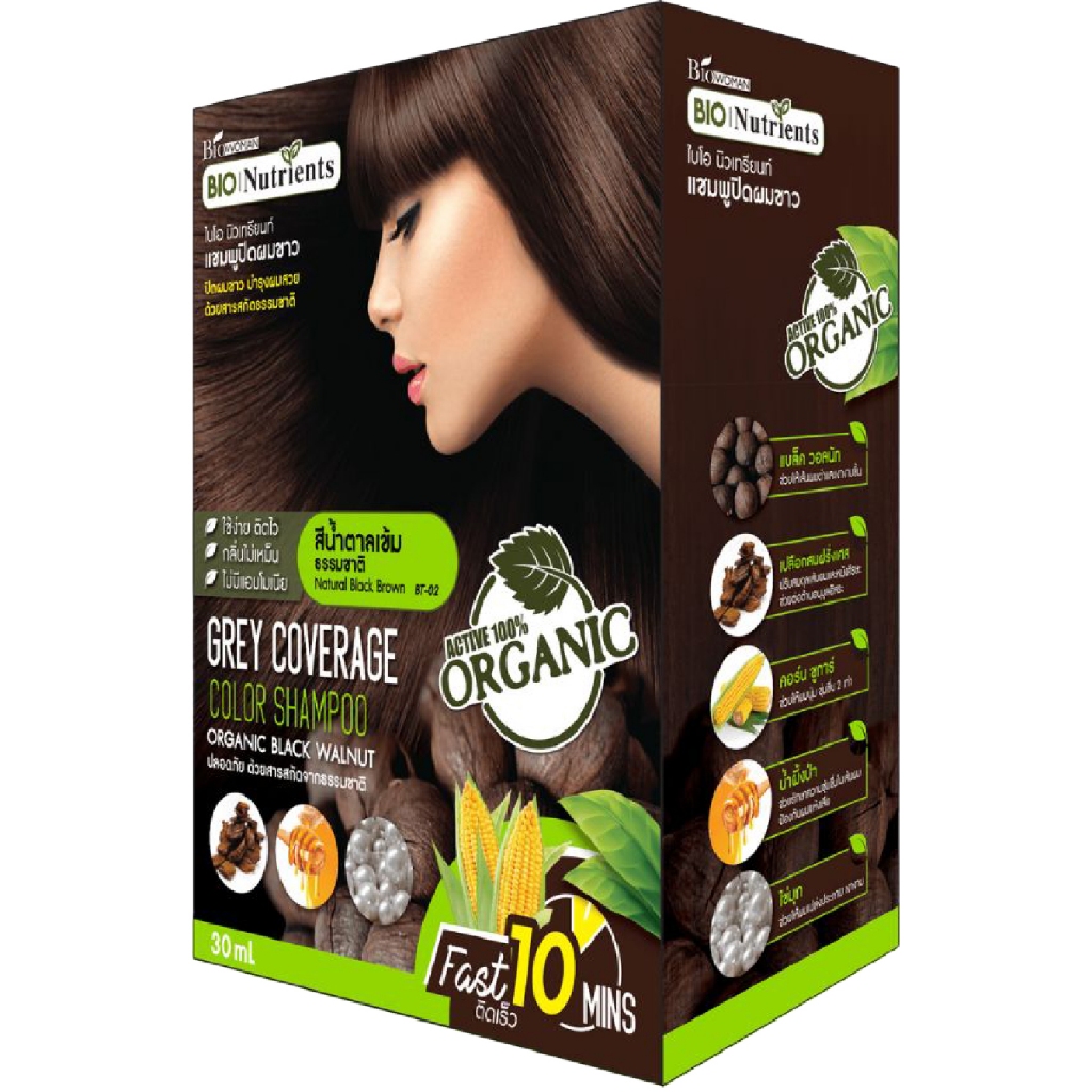 Biowoman Bio Nutrients Color Shampoo แชมพูปิดผมขาว ไบโอ นิวเทรียนท์ (สี ...
