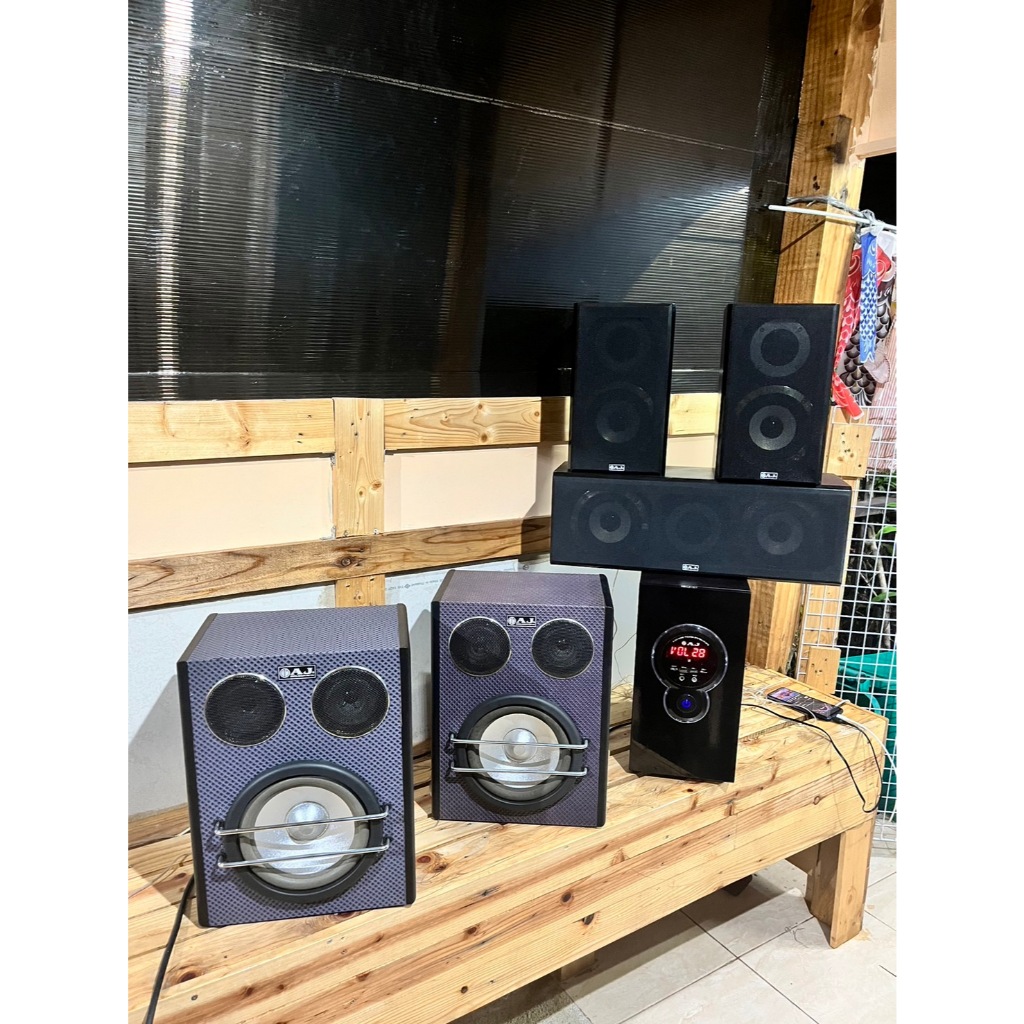 แอมป์ขยายเสียง AJ -SP-2018 โฮมเธียเตอร์ Multimedia Subwoofer 8 นิ้ว 2,500 วัตต์ ระบบเสียง 5.1 ...