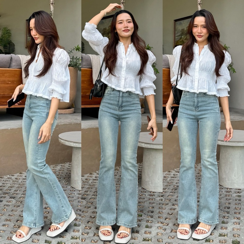 [ลดเหลือ 519.- โค้ด “77WOWWW"] กางเกงยีนส์ขาม้า JIRANAN 0529 ผ้าพรีเมี่ยม เนื้อนุ่ม เฟดสีสวย ...