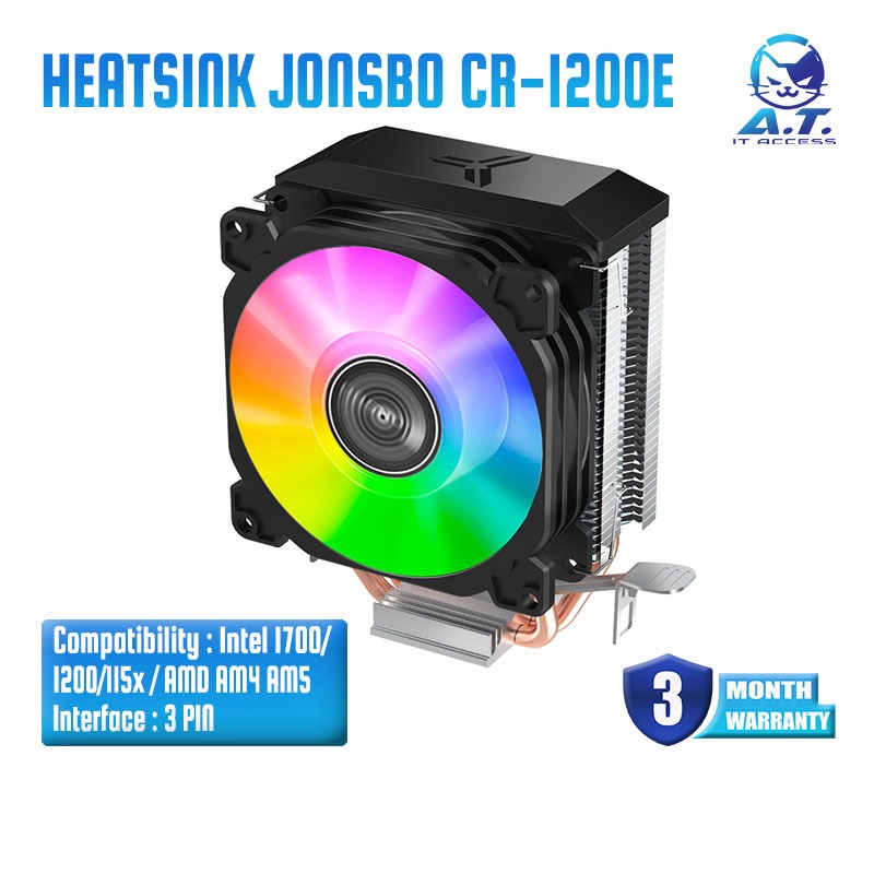 ซิงค์ลม พัดลมระบายความร้อน Jonsbo CR1200E CPU Cooler Fan RGB | Shopee Thailand