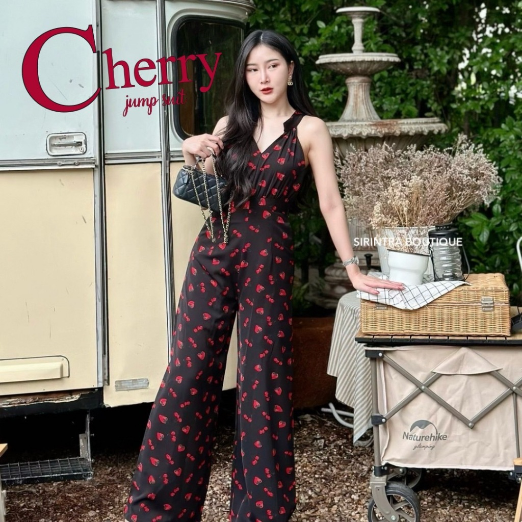 SIRINTRA : CHERRY JUMP SUIT | Shopee Thailand
