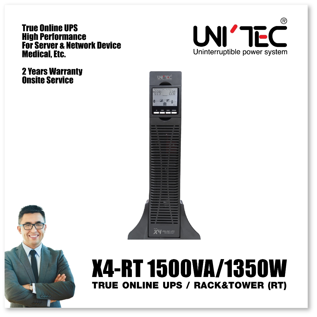 New! TRUE ONLINE UPS 1500VA/1350W 2U UNITEC X4-RT 2 YEARS WARRANTY ONSITE SERVICE | Shopee Thailand