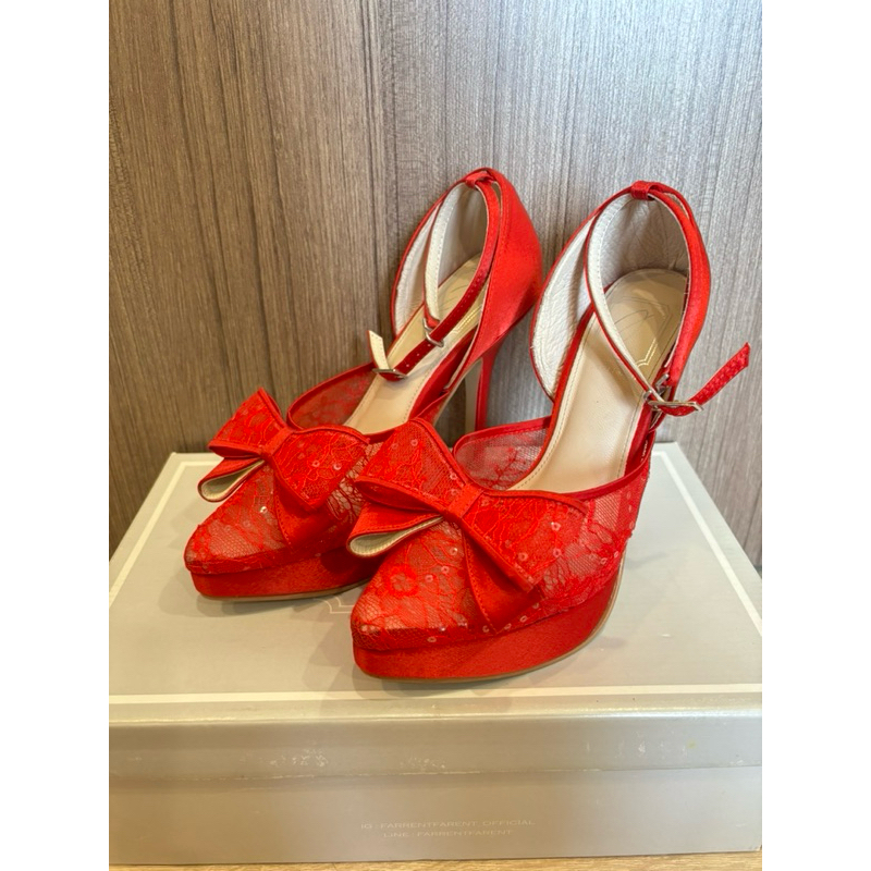 รองเท้าแดง งานยกน้ำชา Farrent Farrent | Shopee Thailand