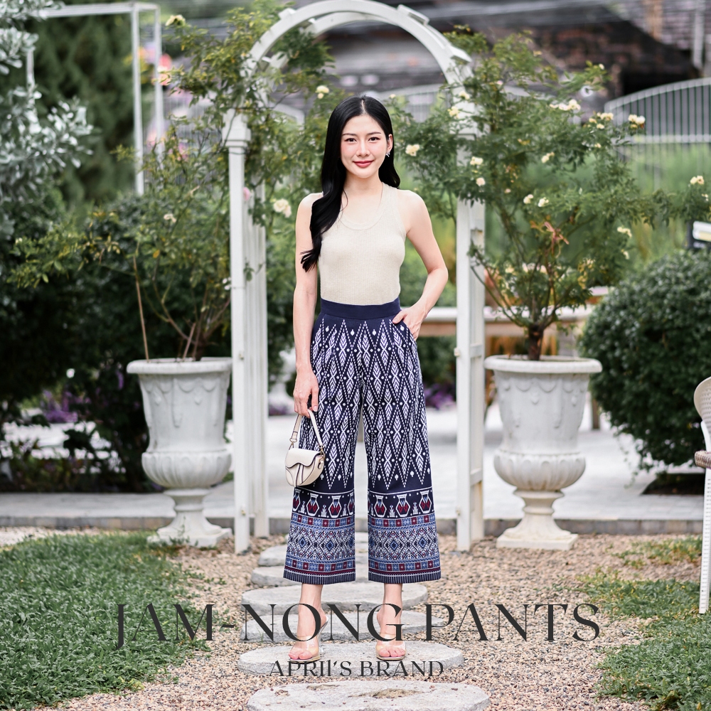 APRIL'S | Jam-nong pants กางเกงผ้าฝ้ายลายไทย รุ่นจำนงค์ | Shopee Thailand