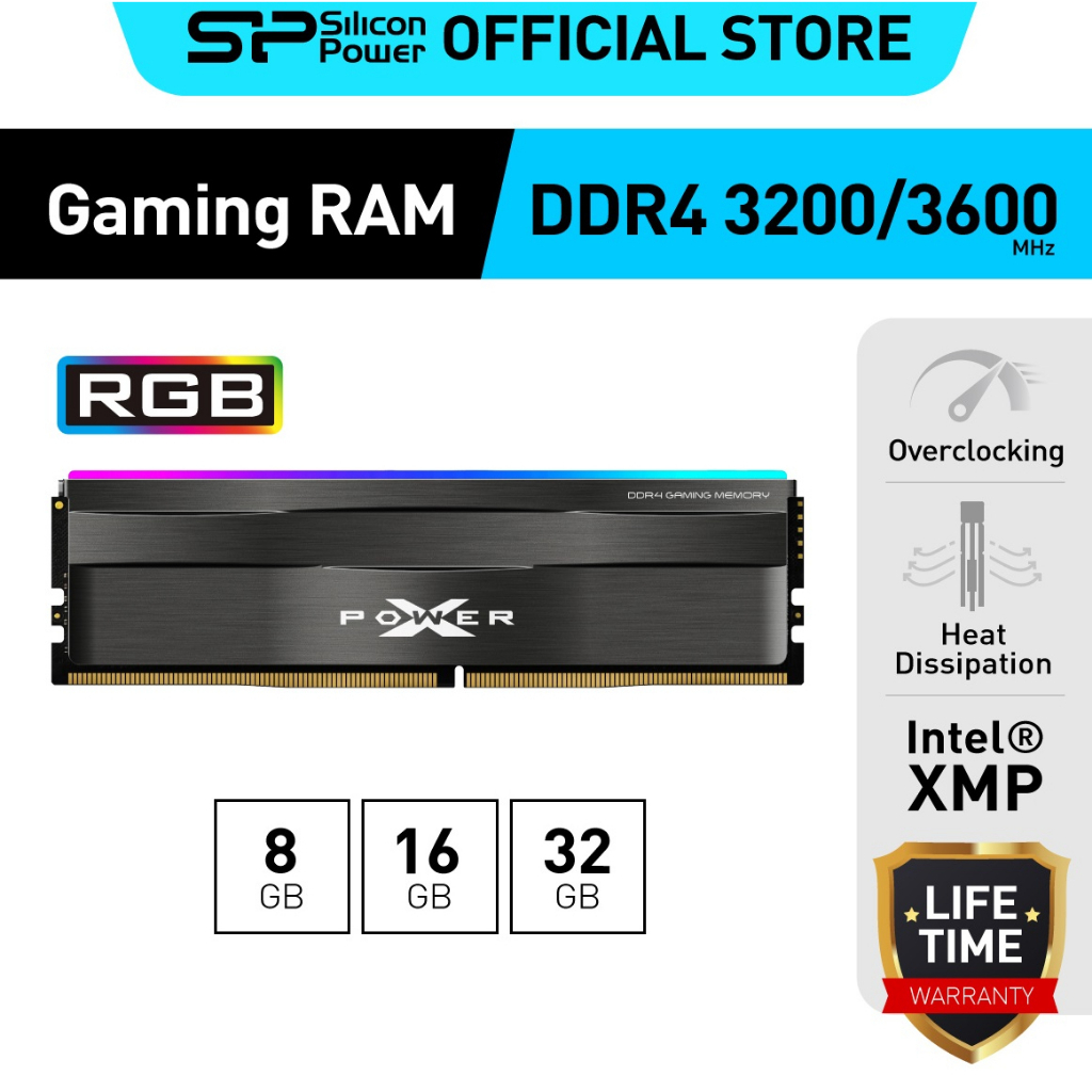 Silicon Power RAM PC DDR4 Gaming รุ่น XPOWER Zenith RGB 8GB 16GB ...