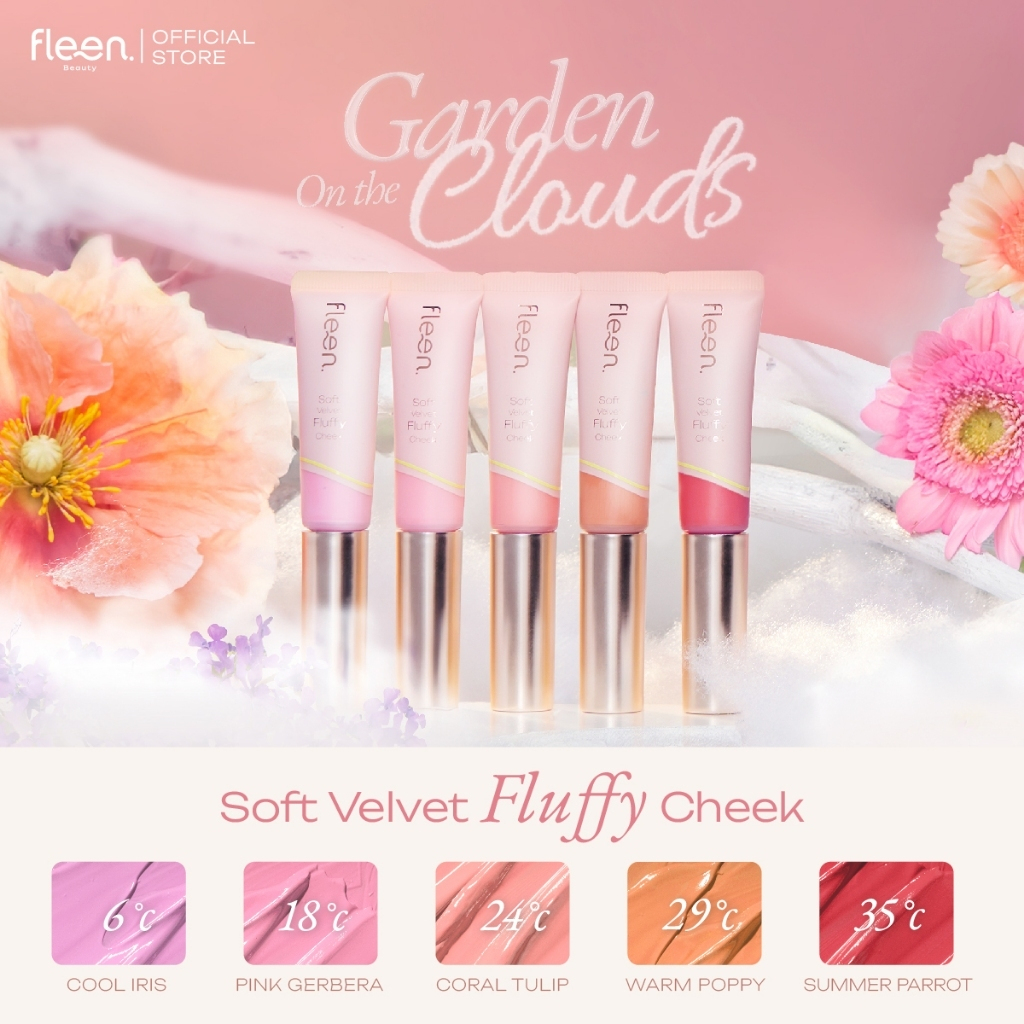 แบ่งขายบลัชออนฟุ้ง เนื้อละมุน Fleen Beauty Soft Velvet Fluffy Cheek ...