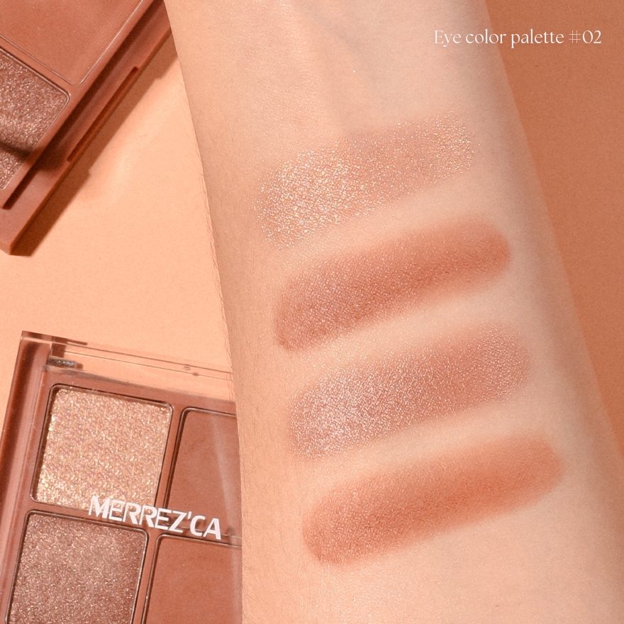 Merrezca Eye Color Platte อายแชโดว์พาเลท สีโทนชมพูโรสโกลด์ พิกเมนต์ ...