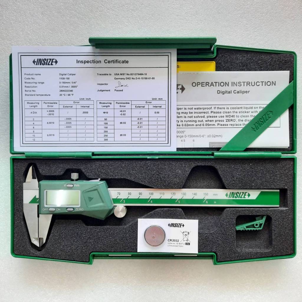 เวอร์เนียร์ดิจิตอล 6, 8, 12 นิ้ว Vernier Digital Caliper INSIZE 1108 ...