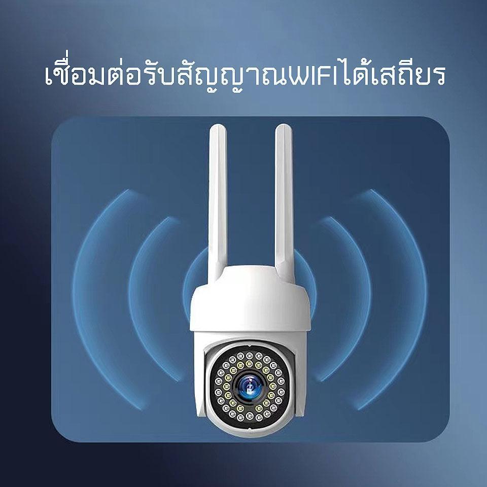 HOME-MALL กล้องวงจรปิดเชื่อมไวไฟ 2.4G รุ่น i8 8MP ภาพคมชัด มีไฟled มอง ...