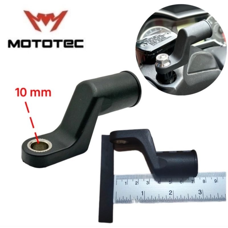 บาร์สั้น Mototec MT35 สำหรับติดตั้งรูกระจกมอเตอร์ไซค์ และติดตั้งที่จับ ...