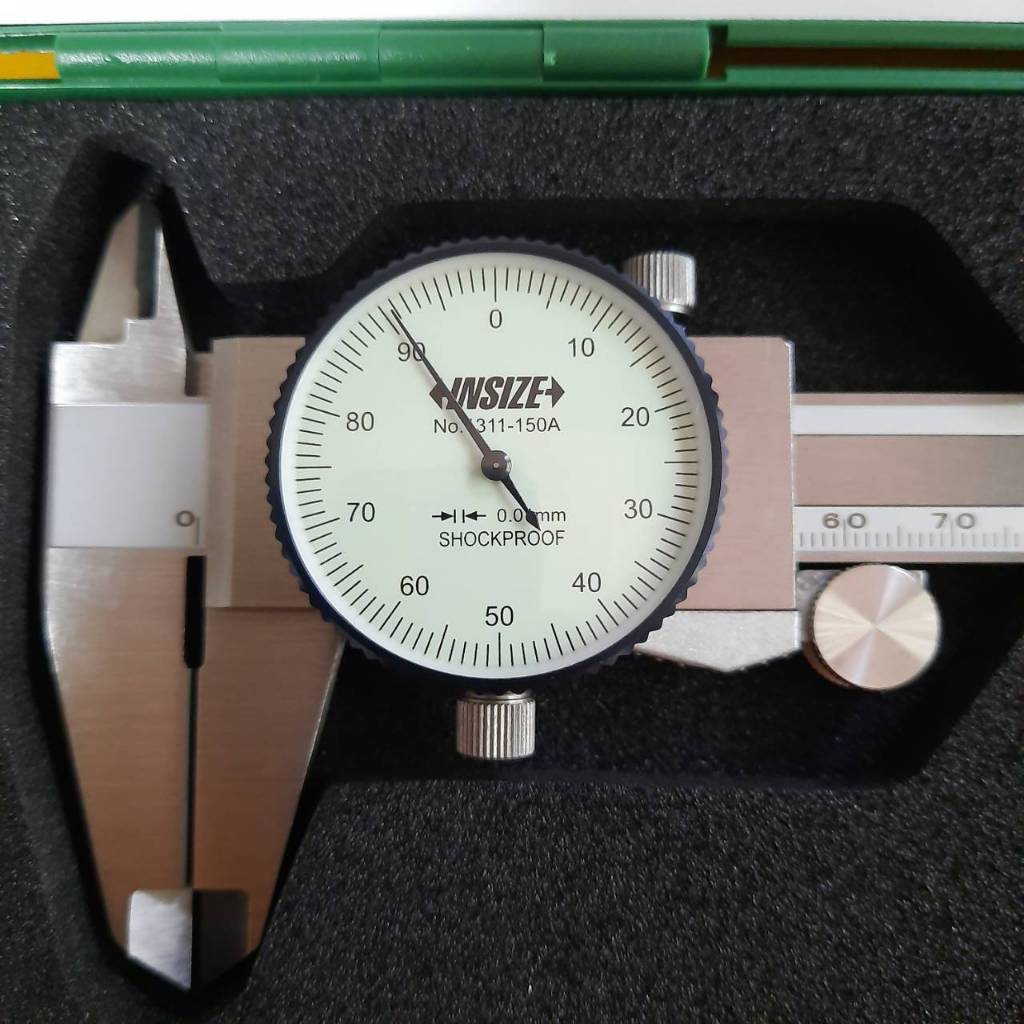 เวอร์เนียแบบเข็ม 6" (150mm) ความละเอียด 0.01mm Dial Caliper INSIZE รุ่น 1311-150A เวอร์เนียร์ไดอ ...