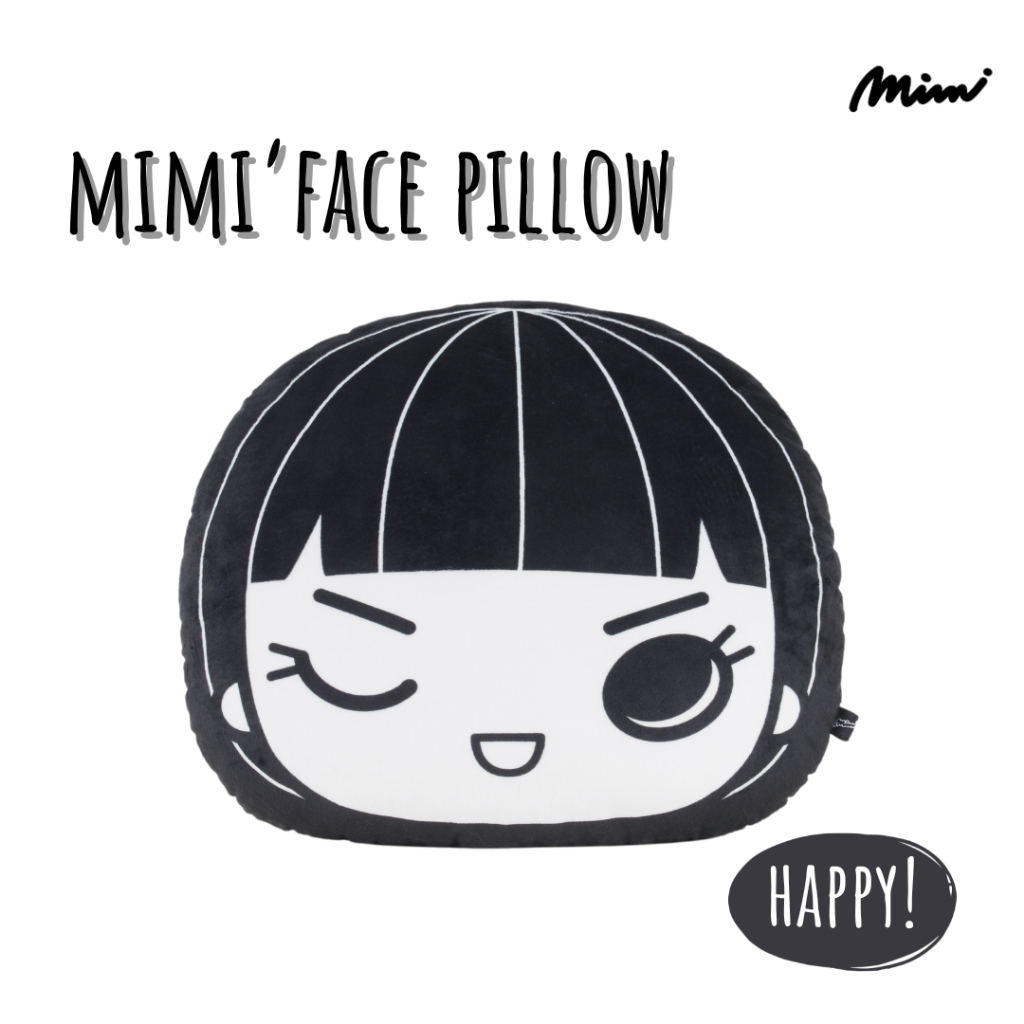 Mimi หมอน Mimi Happy! ทรงกลม ขาว A9NAWH | Shopee Thailand