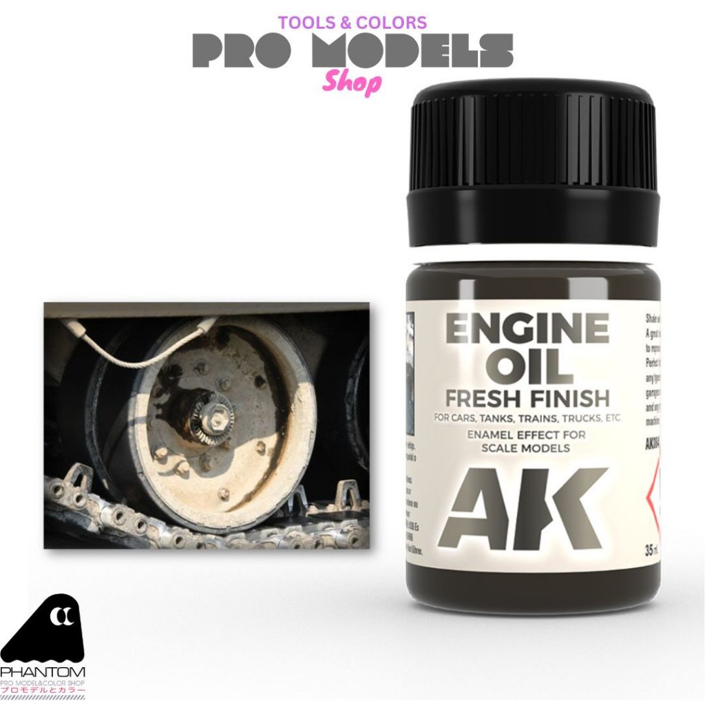 AK INTERACTIVE (AK084) Engine Oil สีอินาเมล สำหรับทำคราบน้ำมันเครื่อง ...